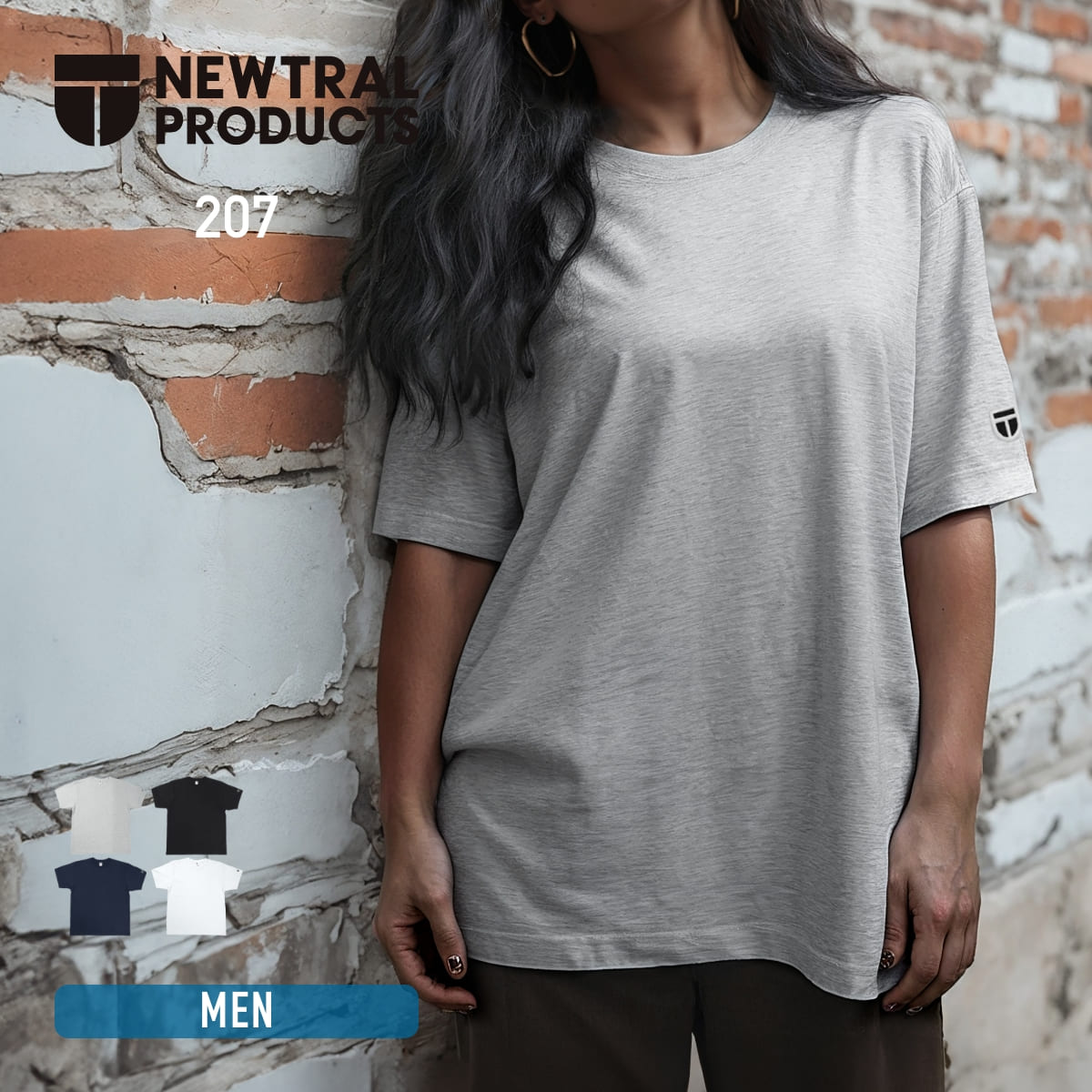 9.8oz Super Heavy Emblem Essentials Tee | メンズ | 1枚 | 207 | HEATHER GRA ...